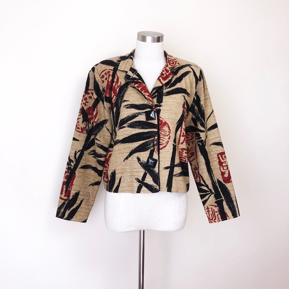 Vintage | Jackets & Coats | Vintage 8s Japanese Bamboo Tapestry Jacket ...